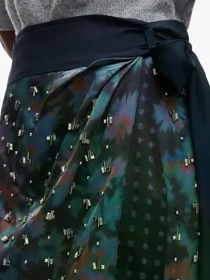 3.1 Phillip Lim Desert Flower Draped Wrap Midi Skirt