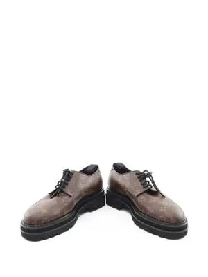 LOUIS VUITTON Monogram Black Ice Derby Shoes