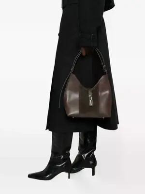 Furla Suede-panelled Leather Shoulder Bag - Brown