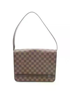 LOUIS VUITTON 2001 Damier Ebene Tribeca Carré Shoulder Bag