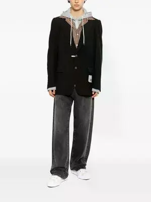 Mihara Yasuhiro Layered-panel Single-breasted Blazer