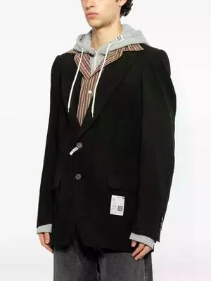 Mihara Yasuhiro Layered-panel Single-breasted Blazer
