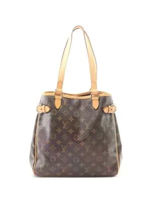 LOUIS VUITTON Monogram Batignolles Vertical Tote Bag - Brown