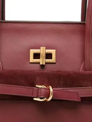 Furla Leather Tote Bag With Turn-lock And Buckle Detail