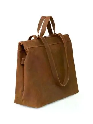 Marsèll Borso Logo-debossed Leather Tote Bag - Brown