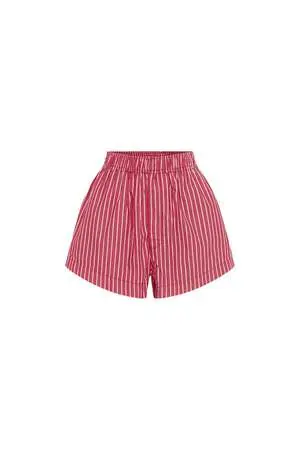 ROWIE Rocco Stripe Boxer Shorts - Cherry Red