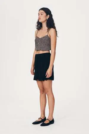 ROWIE Mina Silk Mini Skirt