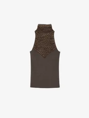 Alexander McQueen Knit Feathers Top