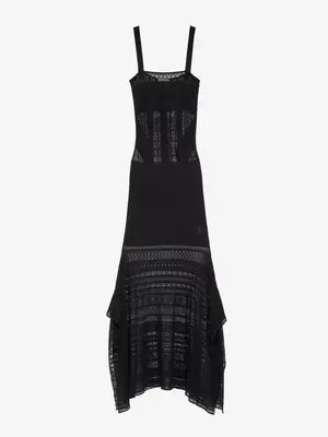 Alexander McQueen Viscose Knit Lace Dress