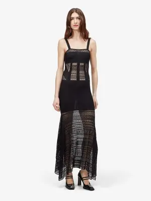 Alexander McQueen Viscose Knit Lace Dress