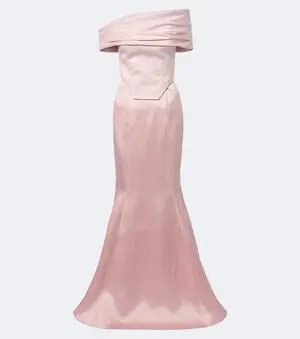 Solace London Alta Off-shoulder Bustier Gown