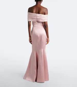Solace London Alta Off-shoulder Bustier Gown