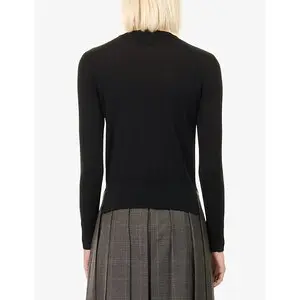 Simone Rocha Bead-embellished Wool-blend Cardigan