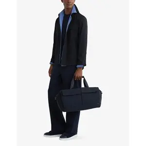 REISS Mcshane Patch-pocket Wool-blend Shirt - Navy