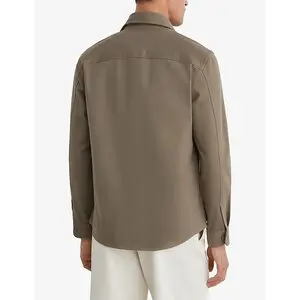 REISS Astra Flap-pocket Cotton-twill Shirt