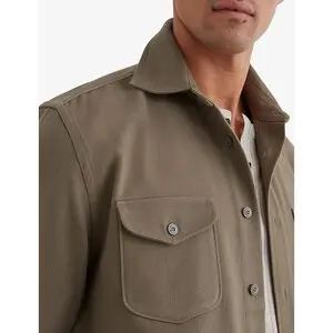 REISS Astra Flap-pocket Cotton-twill Shirt