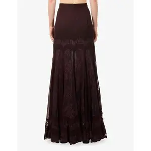 Zimmermann Valiant Sheer-panel Silk Maxi Skirt