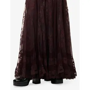 Zimmermann Valiant Sheer-panel Silk Maxi Skirt