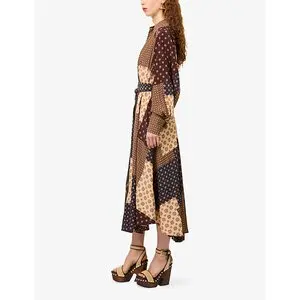 Zimmermann Patchwork Silk-blend Midi Dress