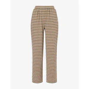 SISTERS & SEEKERS Striped Stretch-jersey Jogging Bottoms - Navy