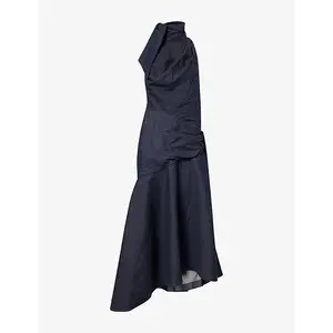 Zimmermann Valiant Draped Denim Midi Dress