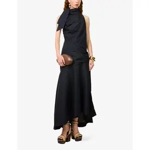 Zimmermann Valiant Draped Denim Midi Dress