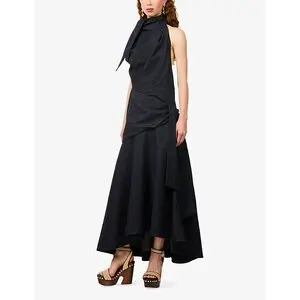 Zimmermann Valiant Draped Denim Midi Dress