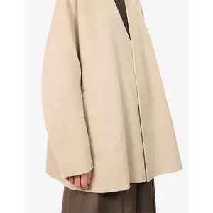 RUOHAN Cocoon Open-front Cashmere Jacket