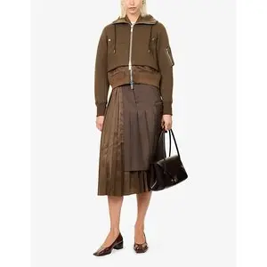 Sacai Sponge Double-layered Cotton-blend Hoody