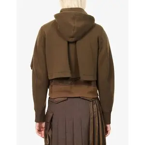 Sacai Sponge Double-layered Cotton-blend Hoody