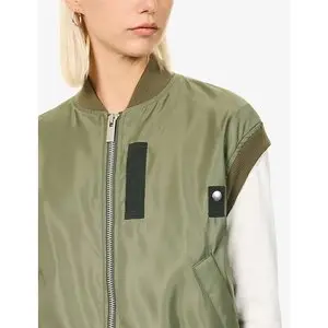 Sacai Relaxed-fit Ribbed-trim Shell Gilet