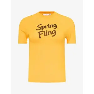 SISTERS & SEEKERS Fling Logo-print Stretch-jersey Top