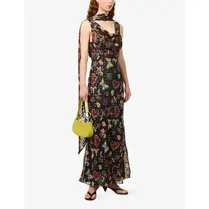 NEVER FULLY DRESSED Astra Sophie Printed Woven Maxi Dress