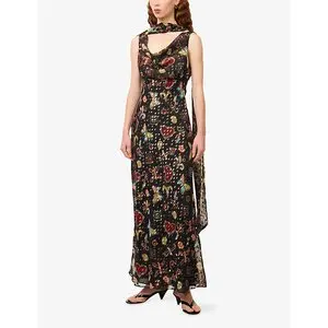 NEVER FULLY DRESSED Astra Sophie Printed Woven Maxi Dress