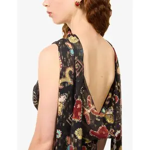 NEVER FULLY DRESSED Astra Sophie Printed Woven Maxi Dress