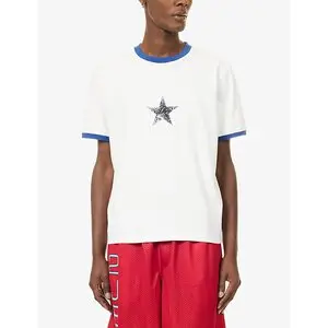 TWOJEYS Single Star Two-tone Graphic Cotton-jersey T-shirt