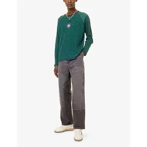 TWOJEYS Waffle Long-sleeve Cotton-jersey T-shirt