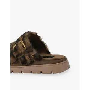 Carvela Pavillion Leopard-print Faux-fur Mules