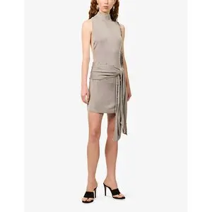 DE LA VALI Abril Turtleneck Knitted Mini Dress