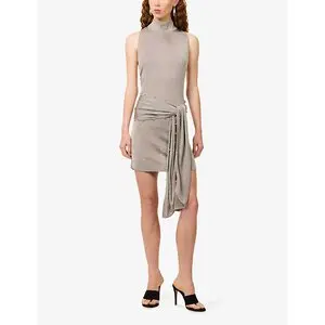 DE LA VALI Abril Turtleneck Knitted Mini Dress