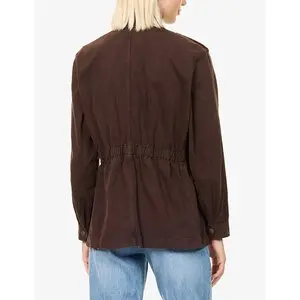 Good American Contrast-collar Cotton Field Jacket