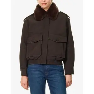 Good American Faux-leather Bomber Jacket