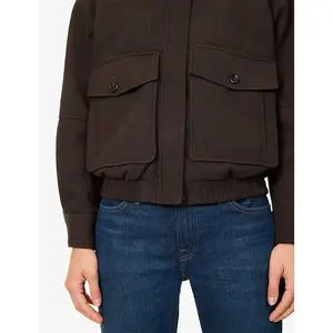 Good American Faux-leather Bomber Jacket
