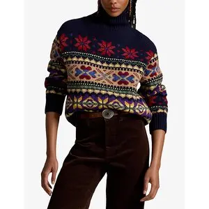 Polo Ralph Lauren Jacquard Wool And Cashmere Turtleneck