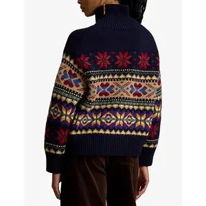 Polo Ralph Lauren Jacquard Wool And Cashmere Turtleneck
