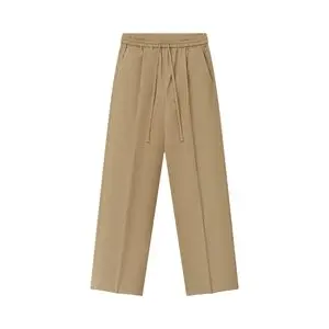 Fear Of God Cotton Twill Pleat Front Drawstring Pant 'dune