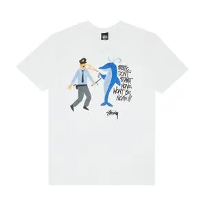 StÜssy Dolphin Static Tee - White