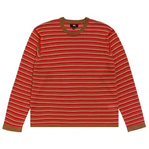 StÜssy Lightweight Stripe Sweater - Red