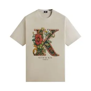 Kith Floral K Vintage Tee 'sandrift - Tan