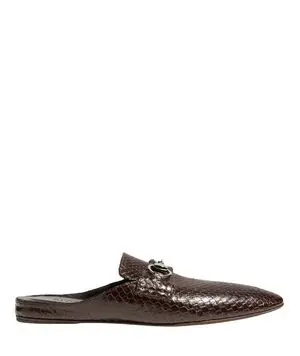Gucci Ragazzo Python Mule - Black